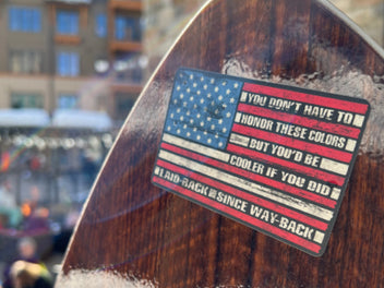 7" Vintage Logo Decal | Original Die-Cut Bumper Sticker by Laid-Back